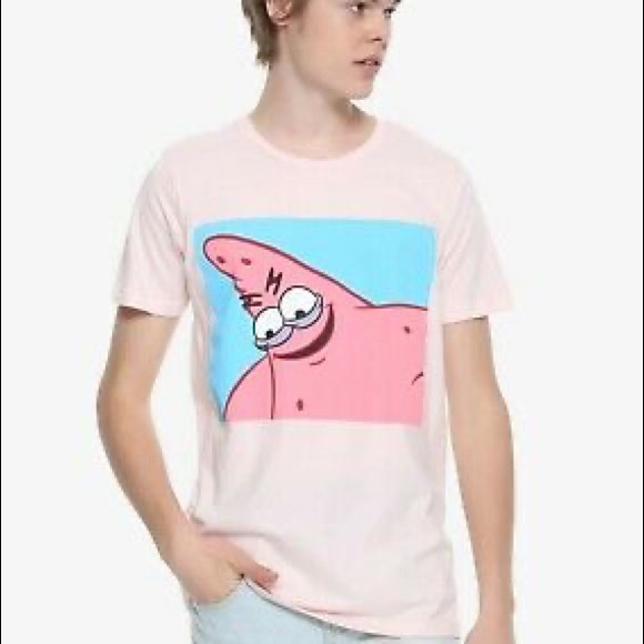 Nickelodeon | Shirts | Spongebob Squarepants Patrick Eyelids Pink Tee ...